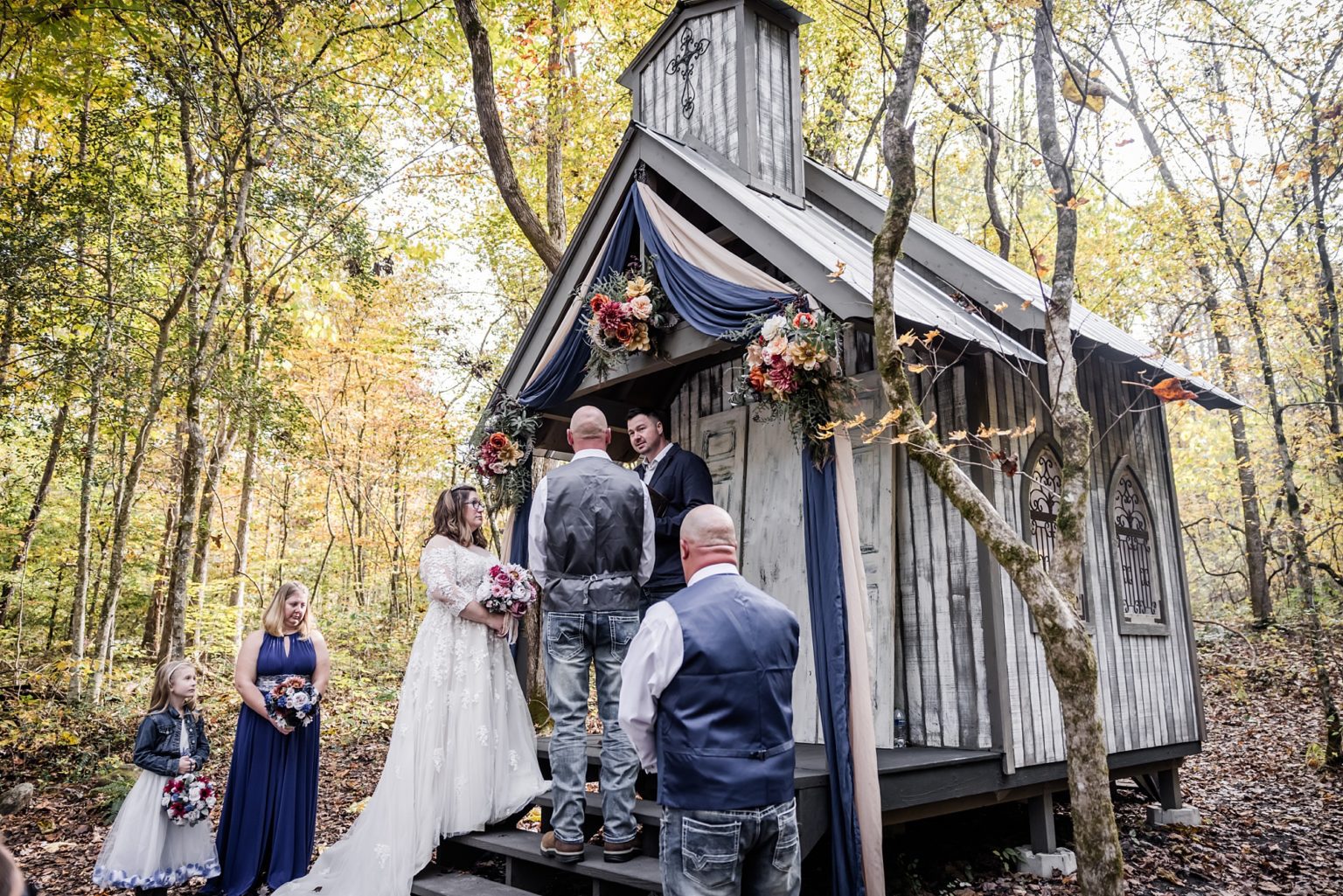 Smoky Mountain Fall Wedding - Kim and Matt - Chapel in the Hollow