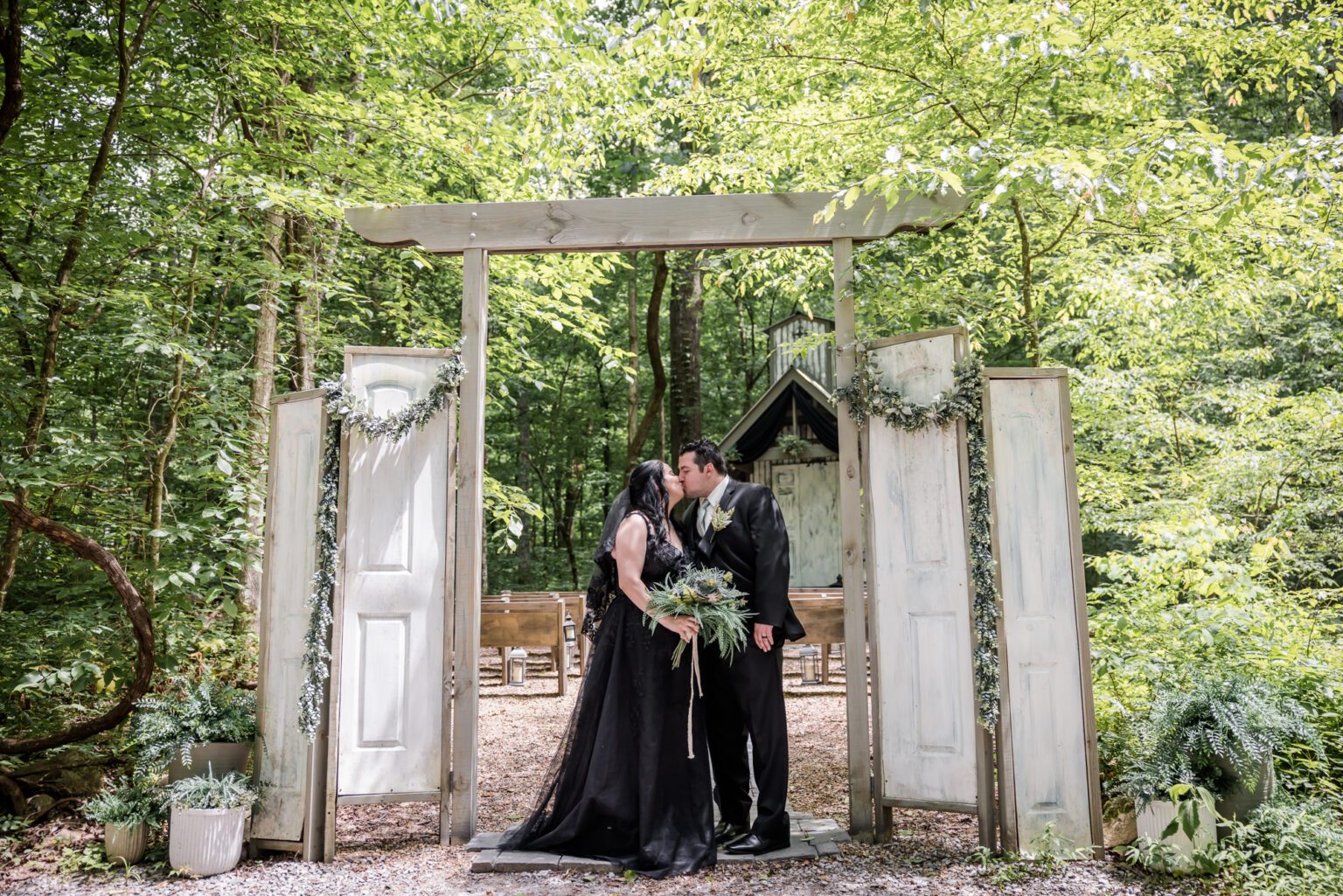 Elegant Outdoor Mini Wedding - Sarah and Cory - Chapel in the Hollow