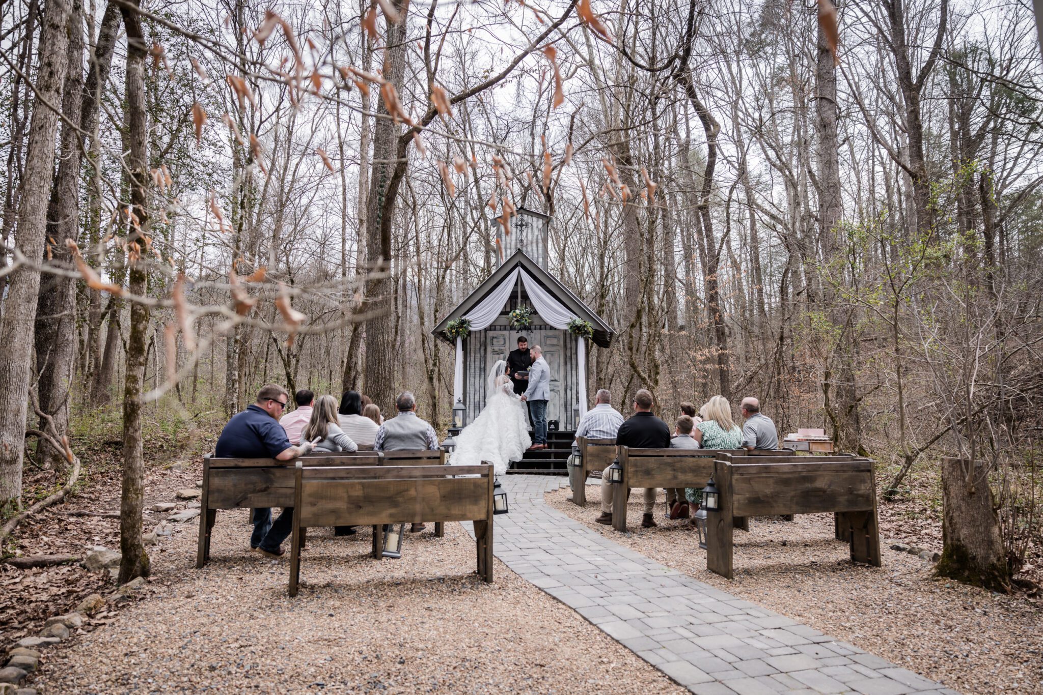 Intimate Wedding Ceremony - Taylor and Chad - Chapel in the Hollow