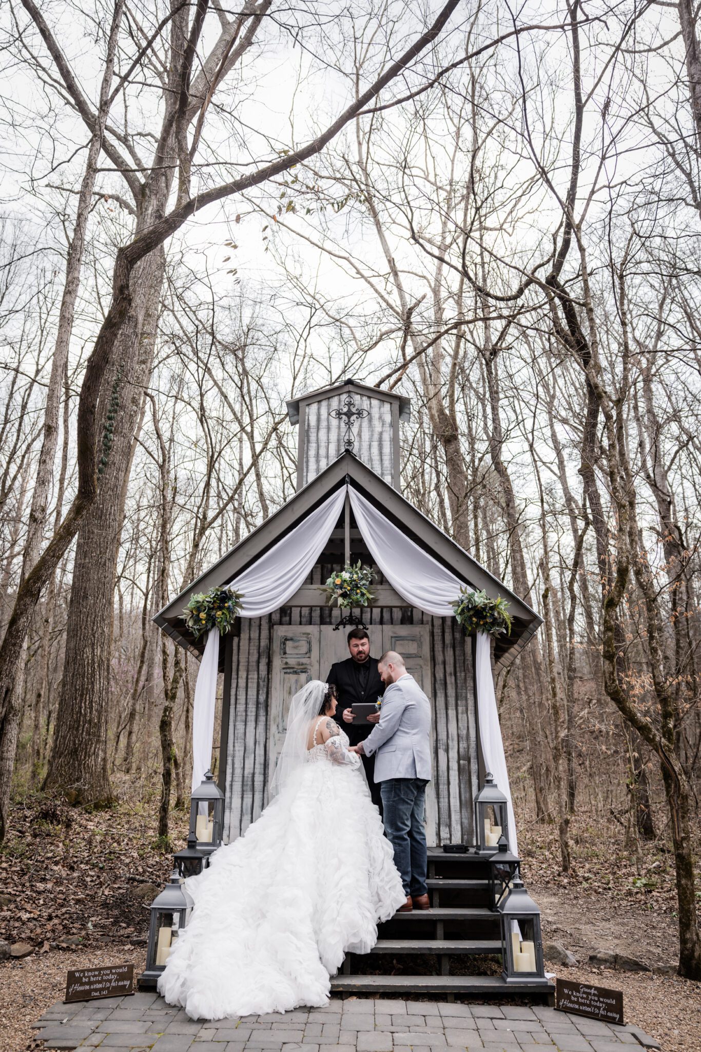 Intimate Wedding Ceremony - Taylor and Chad - Chapel in the Hollow