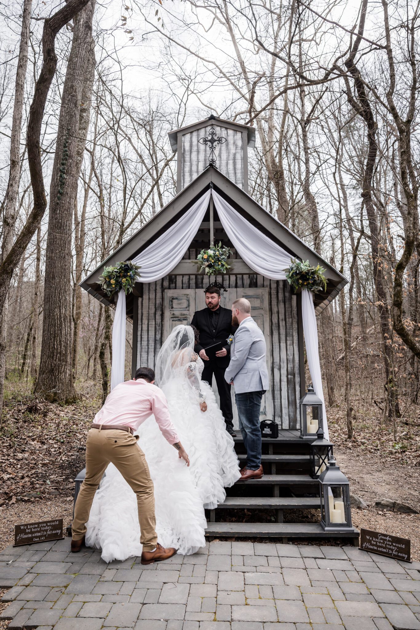 Intimate Wedding Ceremony - Taylor and Chad - Chapel in the Hollow