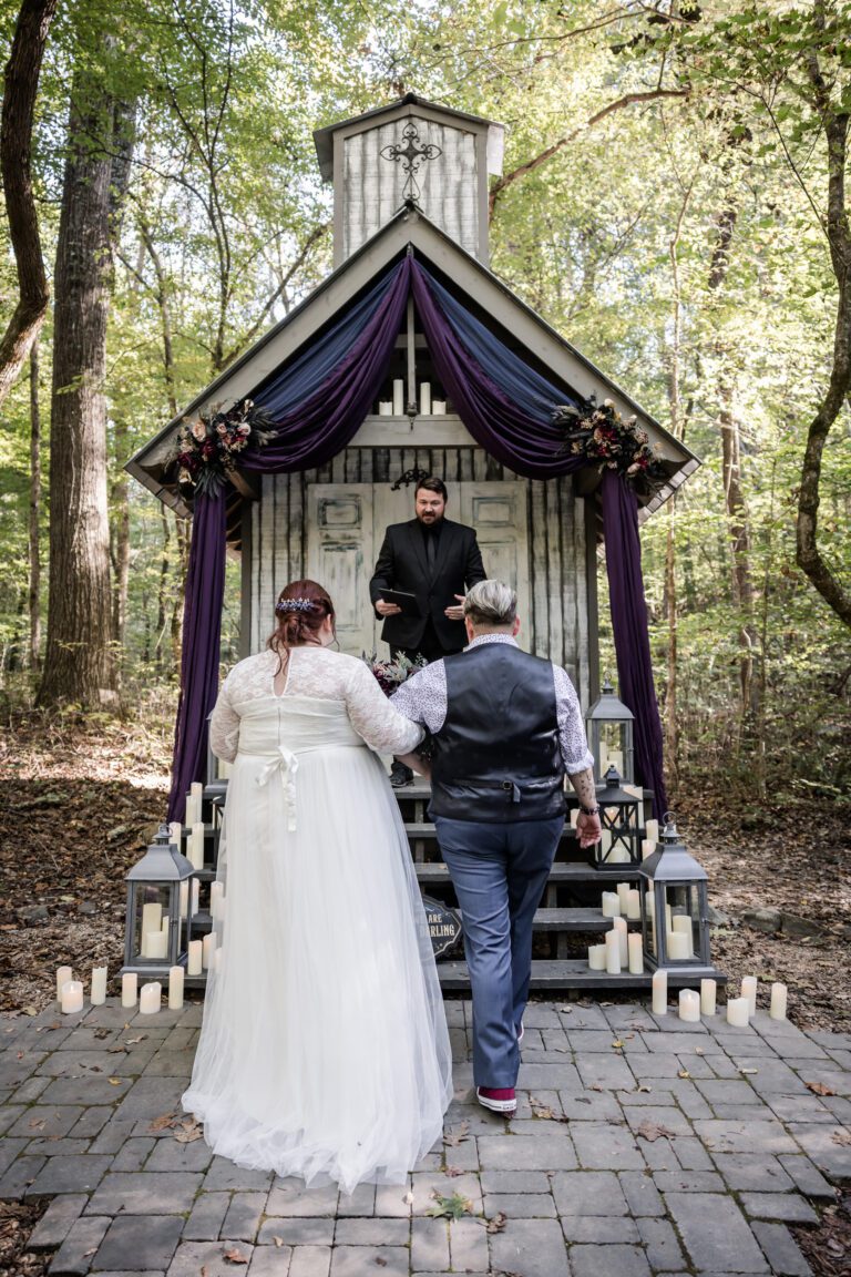 Spooky LGBTQ Wedding - Melissa and Lena - Chapel in the Hollow