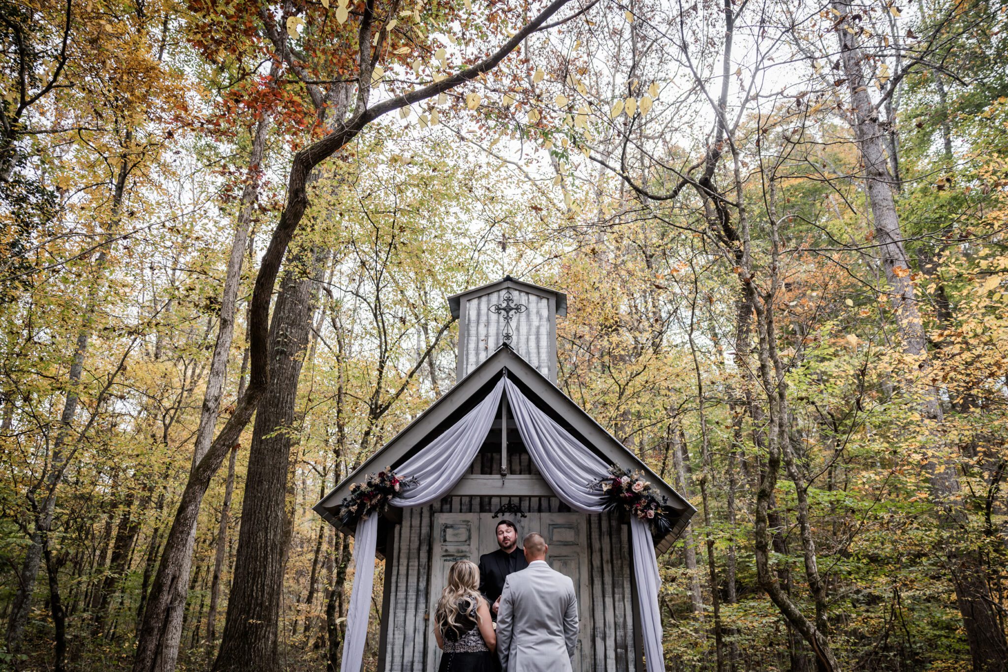 Lavender Halloween Wedding - Heather and Mikie - Chapel in the Hollow