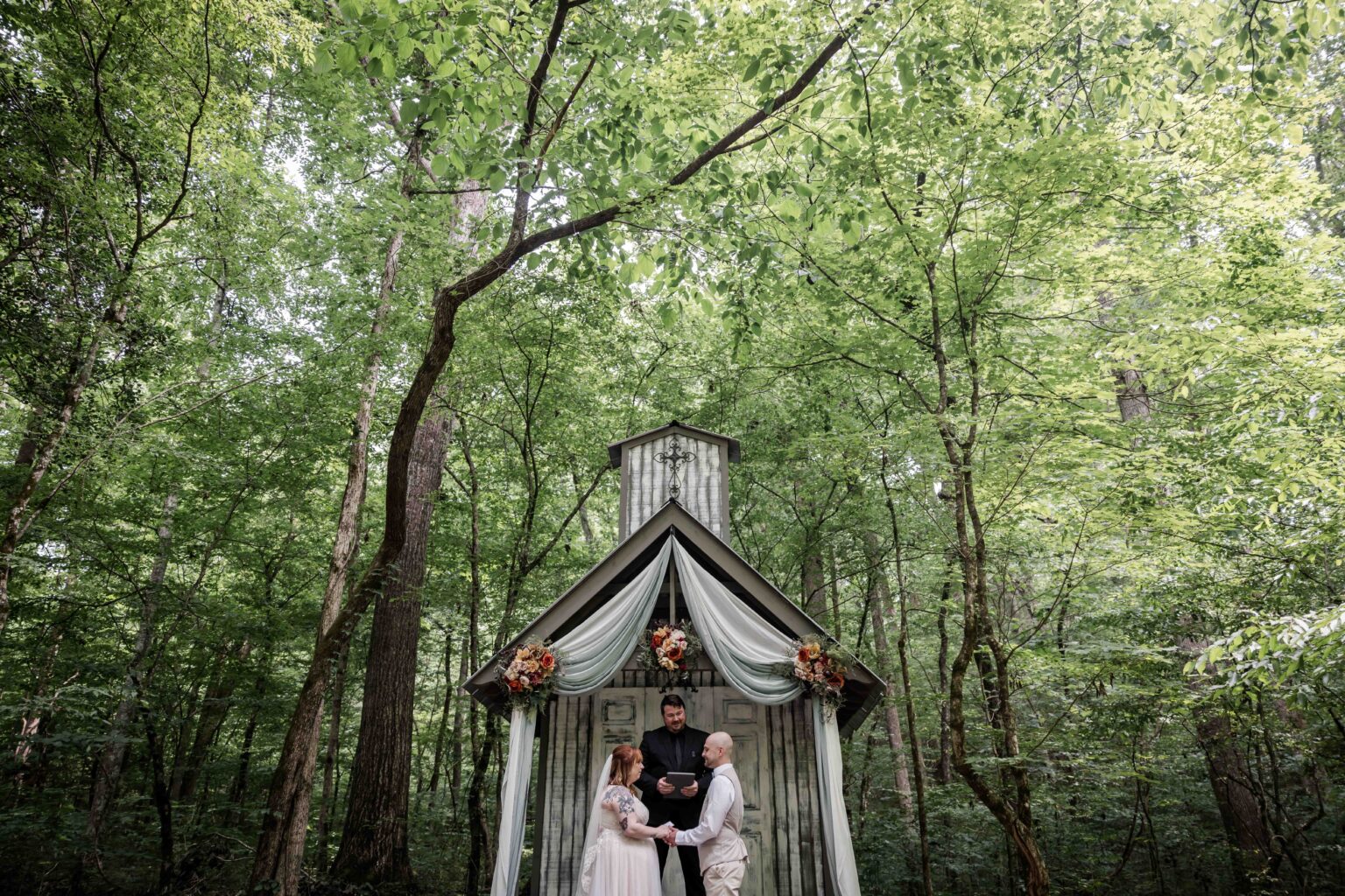 Simple Forest Micro Wedding - Chelsea and Lee - Chapel in the Hollow