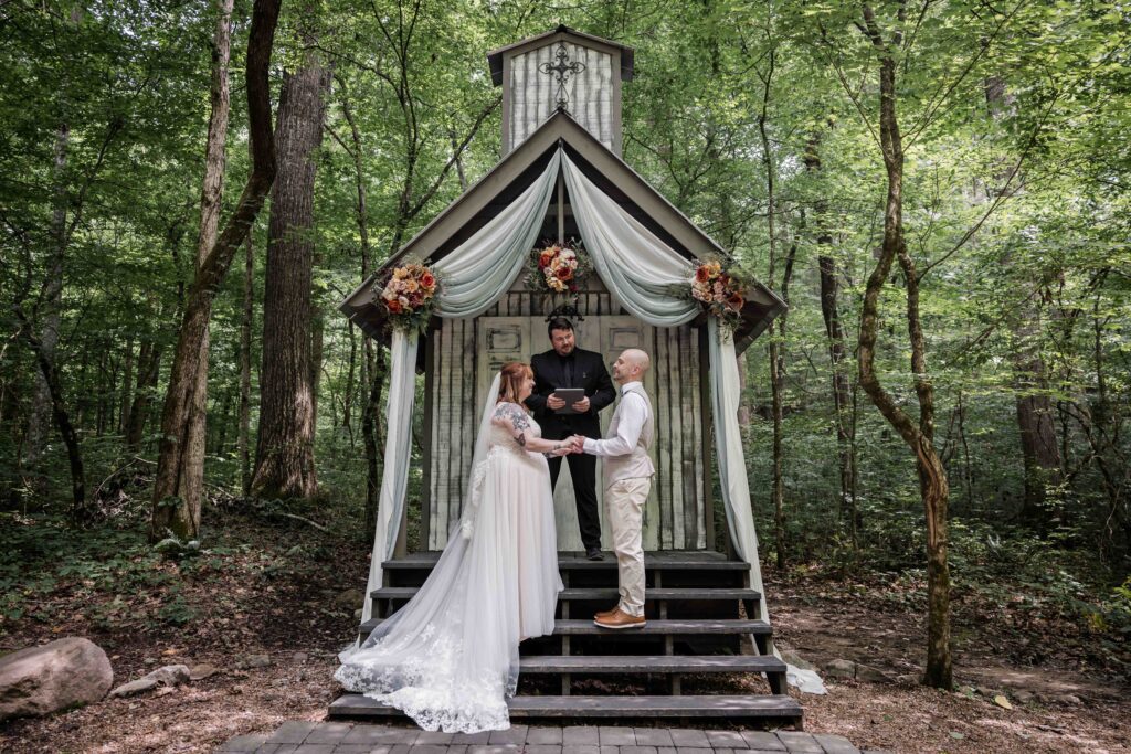 Simple Forest Micro Wedding - Chelsea and Lee - Chapel in the Hollow