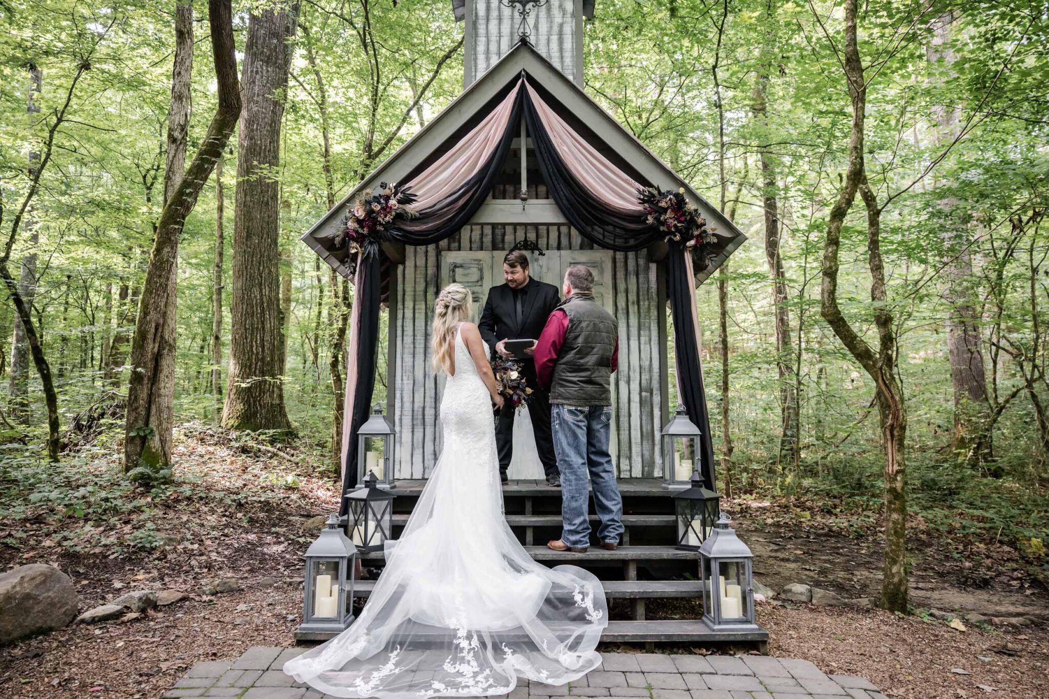 Dark Country Elopement - Lori and Mark - Chapel in the Hollow